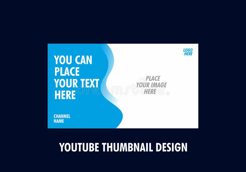 Colorful Editable Youtube Thumbnail Design Stock Vector - Illustration ...