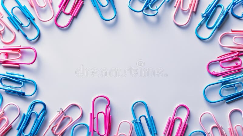 Colorful Education Back To School Background with Vibrant Paper Clips ...