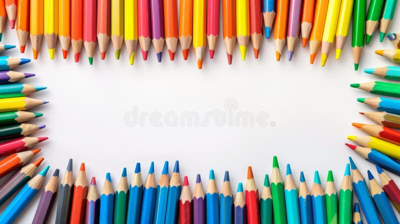 Colorful Education Back To School Background with Vibrant Pencils and ...