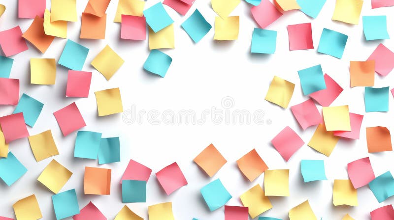 Colorful Education Back To School Background with Vibrant Sticky Notes ...