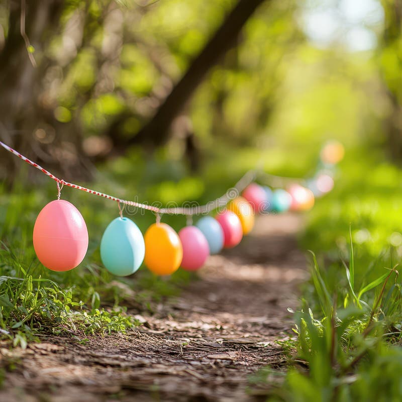 Colorful Eggs Decorate Sunny Nature Path Stock Photos - Free & Royalty ...