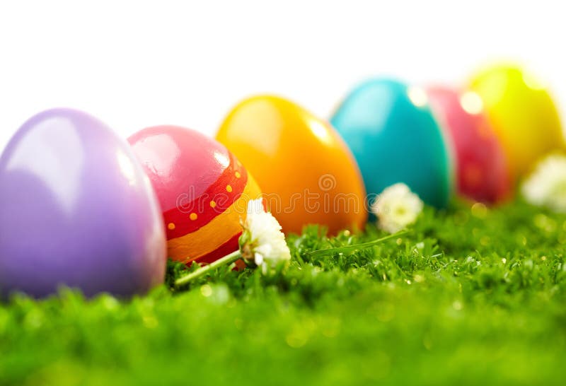 Colorful eggs stock photo. Image of holy, pink, decorated - 33081572