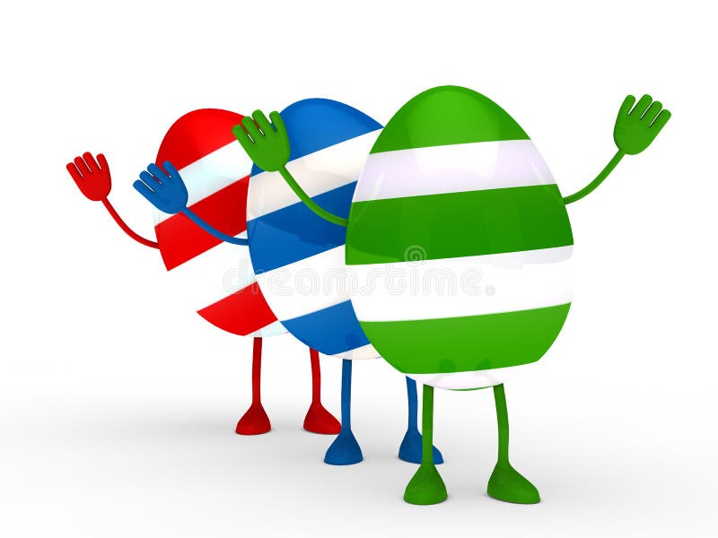 Colorful eggs wave stock illustration. Illustration of objects - 22666317