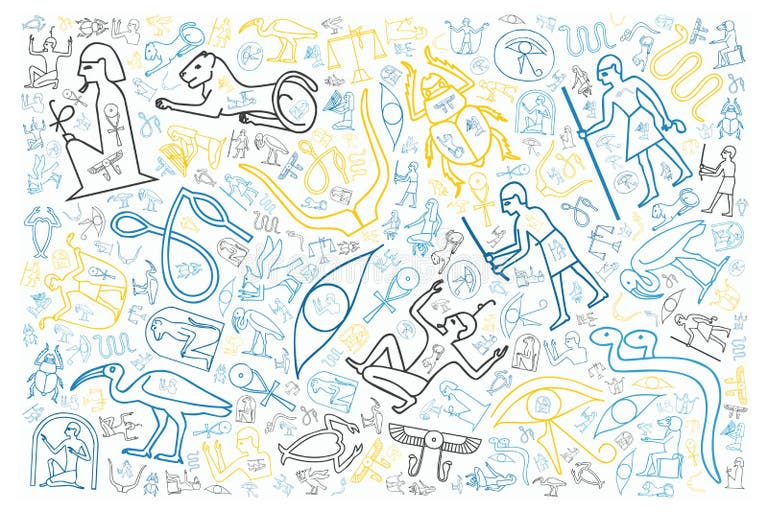 Egypt Script Colorful Stock Illustrations – 109 Egypt Script Colorful ...