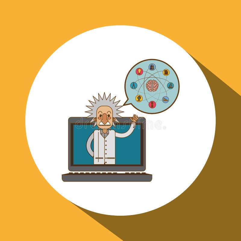 Colorful Einstein Design Over White Background Stock Vector ...