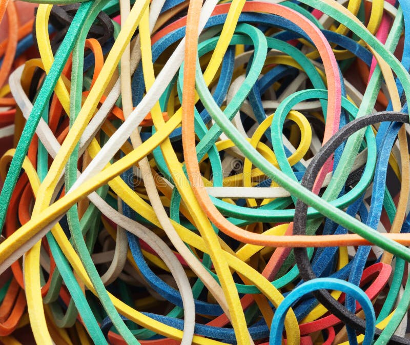 Colorful elastic bands stock photo. Image of macro, elastic - 53786896