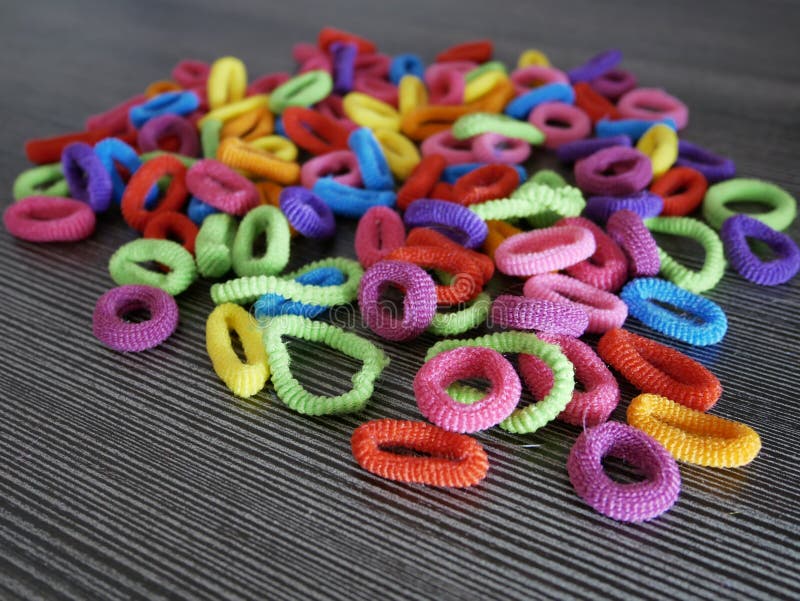 Colorful Elastic Bands for Hair Stock Image - Image of style, luxury ...