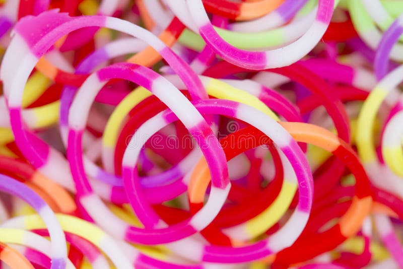 Colorful elastic rubber stock photo. Image of stretch - 89673132