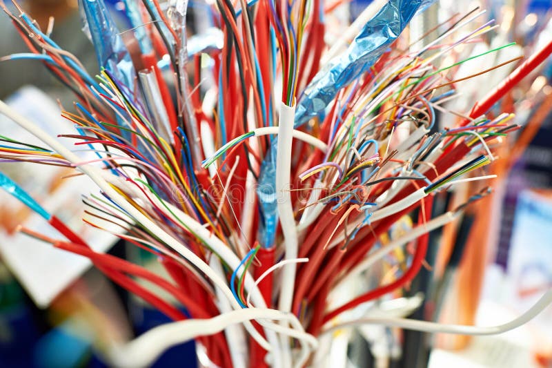 Colored Electrical Outlets for Indoors Stock Photo - Image of ...