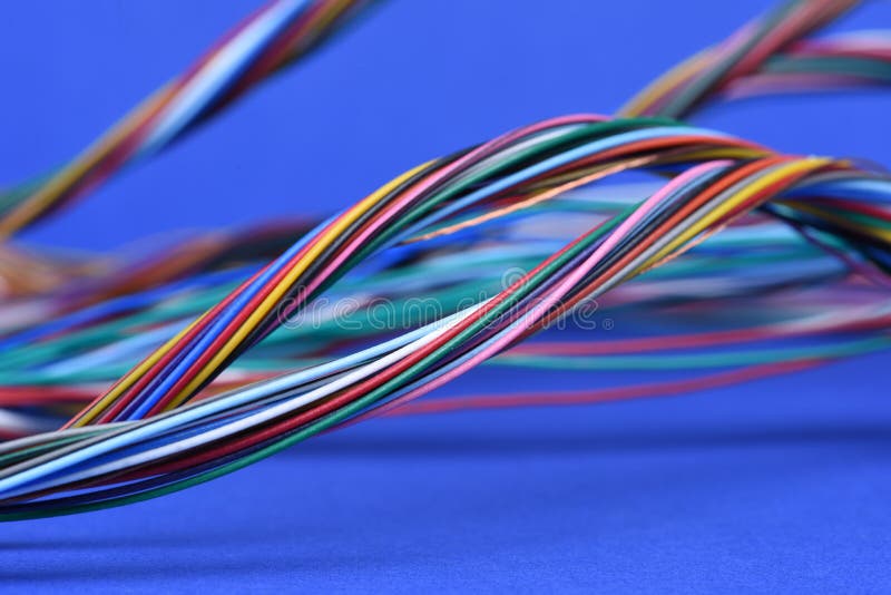 Colorful electrical cables stock image. Image of electric - 109660393