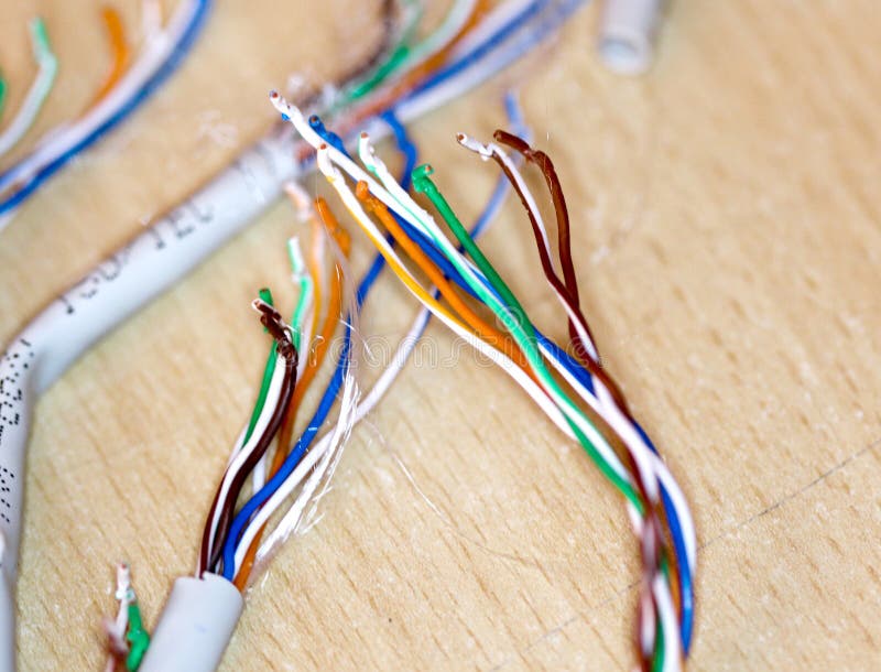 Colorful electrical cables stock photo. Image of copy - 81275476