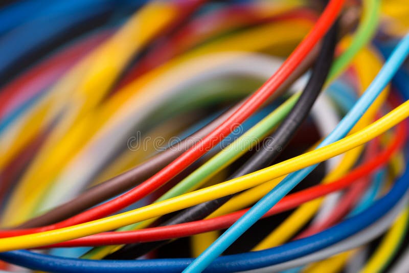 Colorful electrical cables stock image. Image of jacks - 20085497