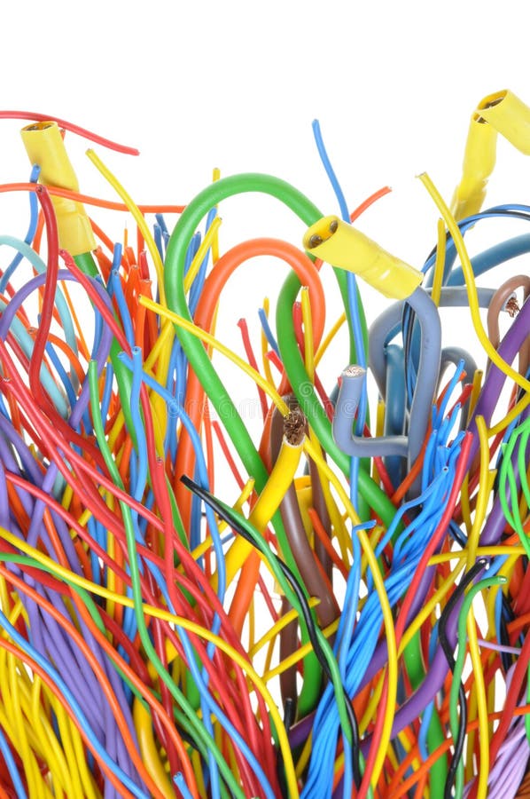 Colorful electrical cables stock image. Image of electric - 44979287