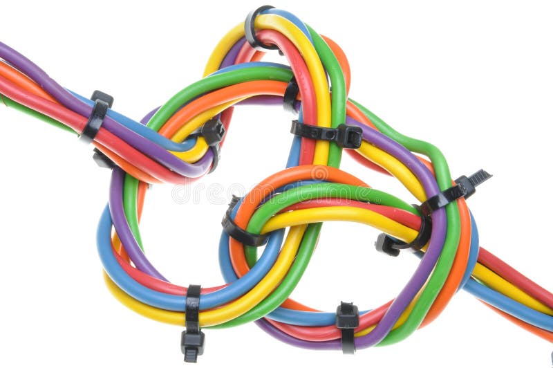 Colorful electrical cables stock image. Image of jacks - 20085497
