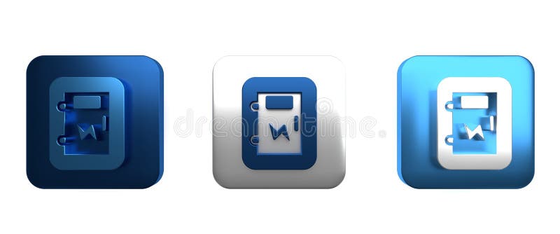 Colorful Electrical Panel Icon Isolated on White Background. Square ...