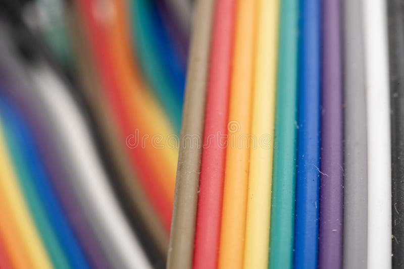 Colorful Electrical Wire Used in Telecommunication Internet Cable ...