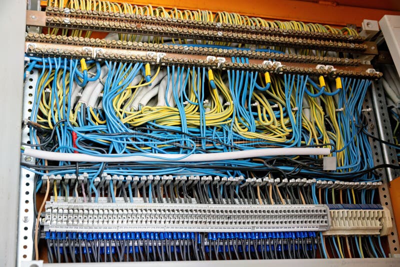 Colorful Electrical Wires in a Control Panel Stock Image - Image of ...