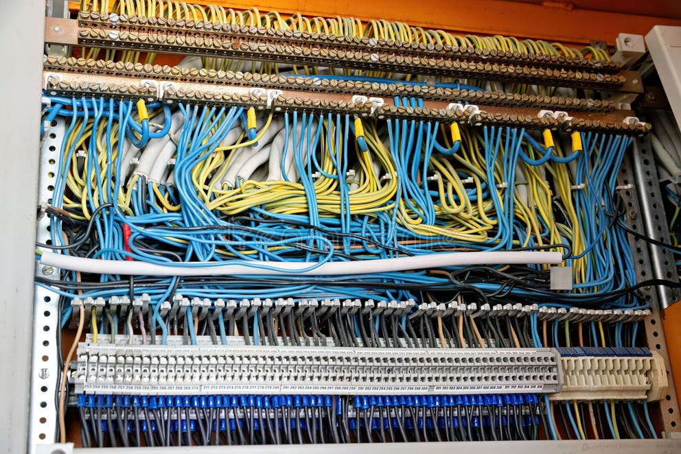 Colorful Electrical Wires in a Control Panel Stock Image - Image of ...