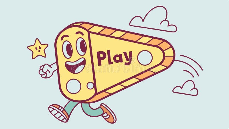 Colorful Electronic Device with Play Button and Stars Ready for Fun ...