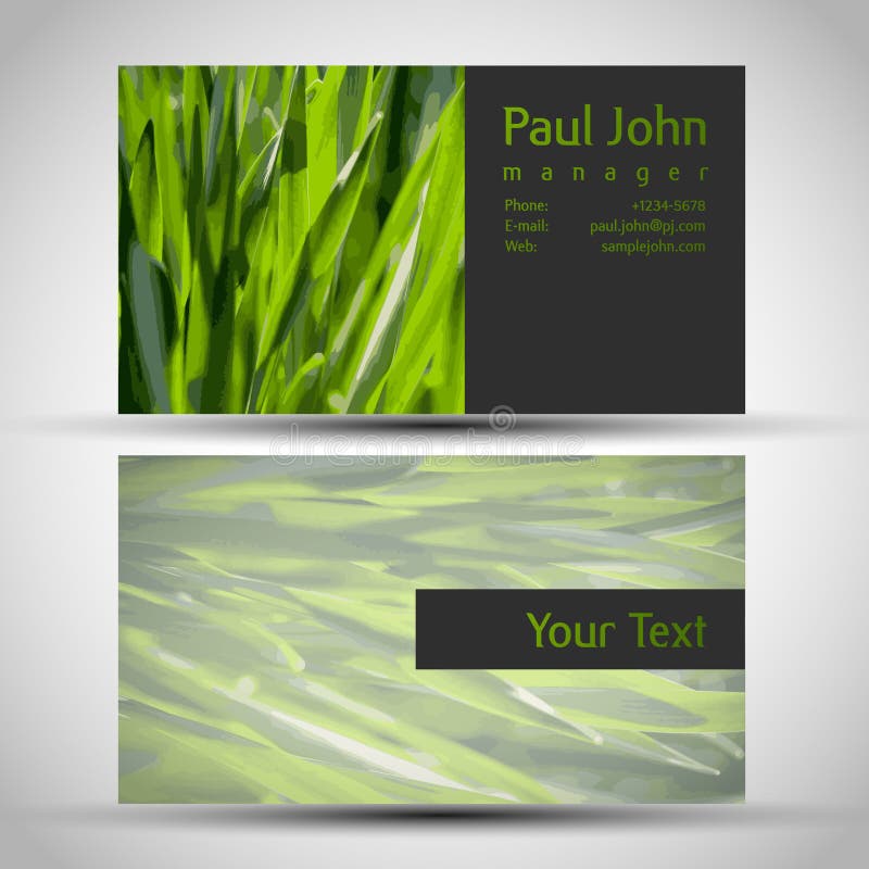 Colorful and Elegant Business Card Design with Front and Back Side ...