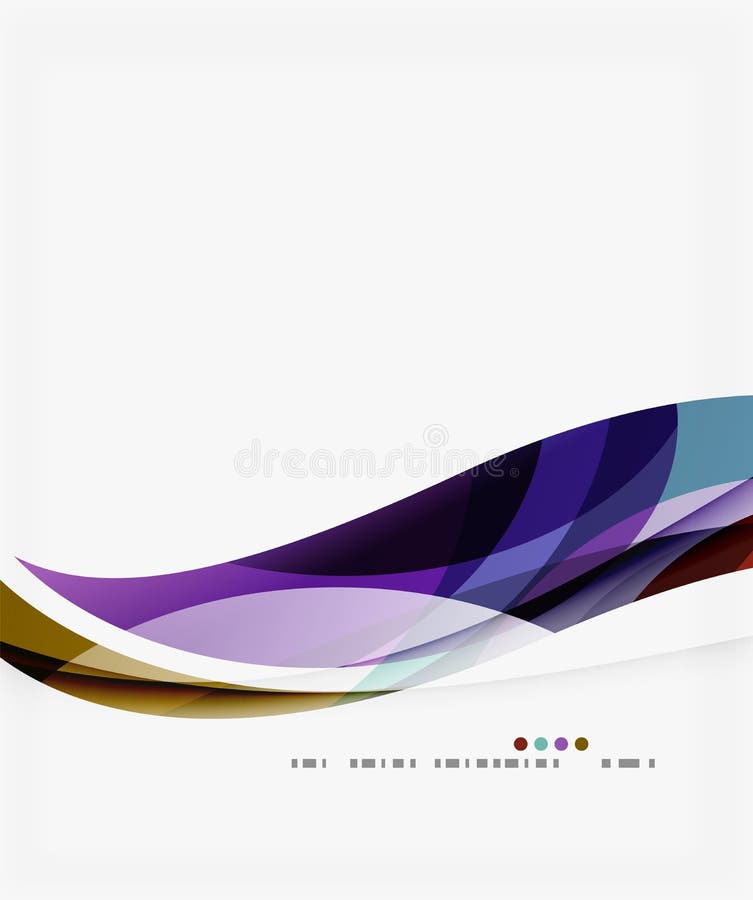 Colorful Elegant Wave Creative Layout Stock Vector - Illustration of ...