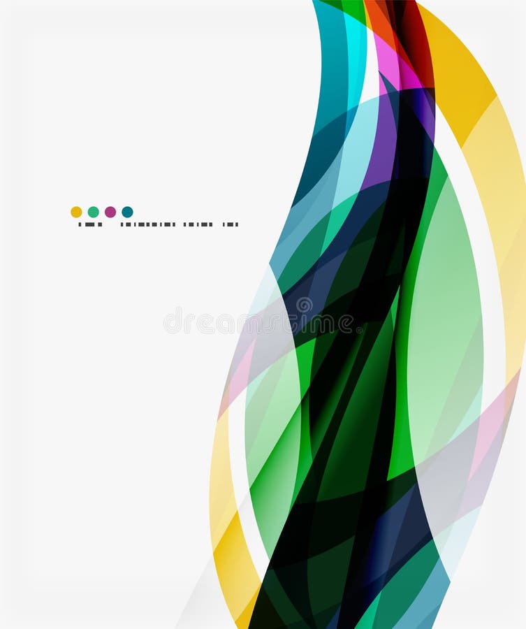 Colorful Elegant Wave Creative Layout Stock Vector - Illustration of ...