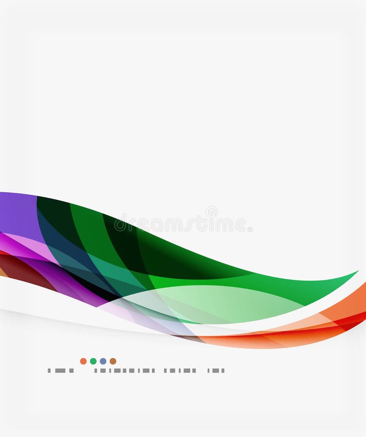 Colorful Elegant Wave Creative Layout Stock Vector - Illustration of ...