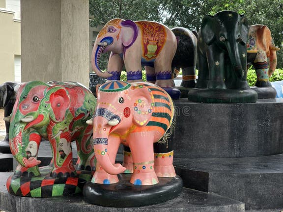 Colorful elephant statue stock photo. Image of festival - 341235992