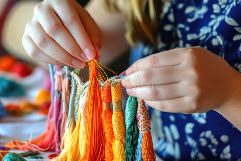 Colorful Embroidery Thread Crafting for Creative Textile Art and Design ...