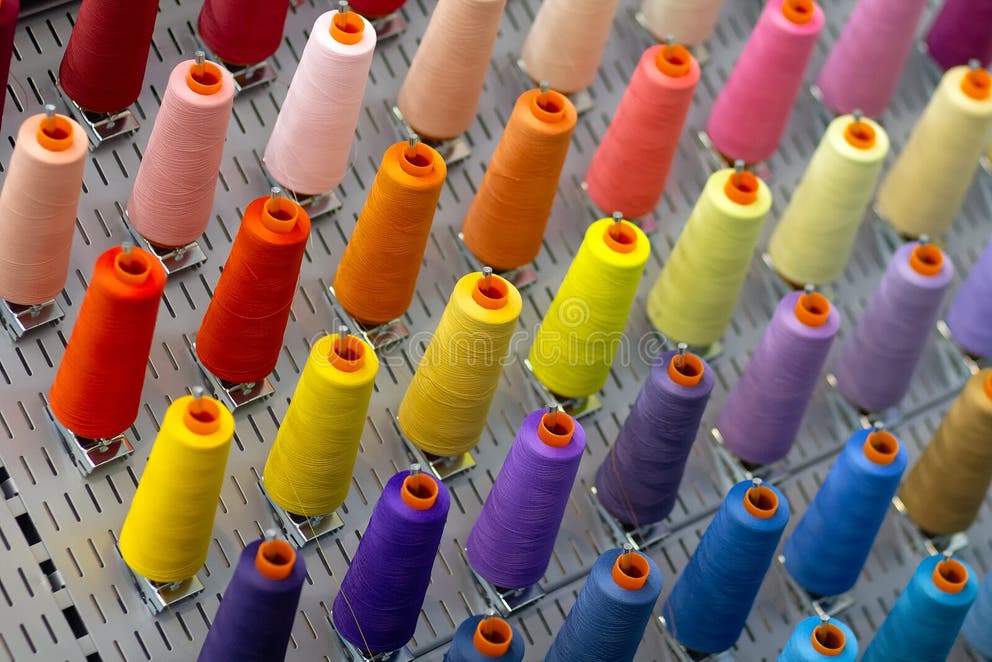 Colorful Embroidery Thread Rolls for Sewing Machine Stock Image - Image ...