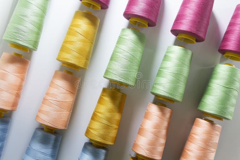 Colorful Embroidery Thread Rolls for Sewing Machine Stock Image - Image ...