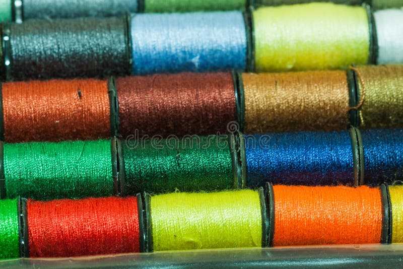 Colorful Embroidery Threads Stock Photo - Image of clothes, multiple ...