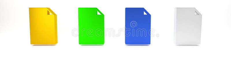 Colorful Empty Document Icon Isolated on White Background. Checklist ...