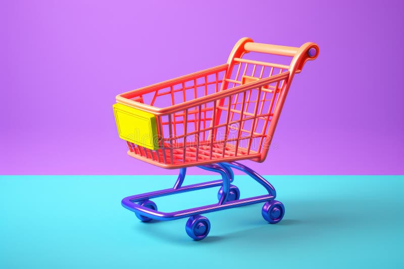 Colorful Empty Shopping Cart Cartoon Style Stock Photos - Free ...