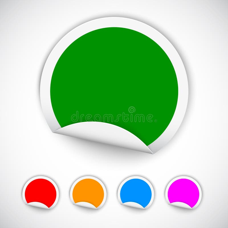 Colorful Empty Stickers Set Stock Vector - Illustration of internet ...