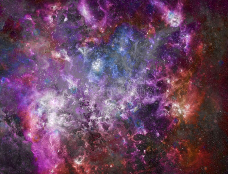 Endless Space. Spaceship Flight through Star Fields in Deep Space. 3D ...