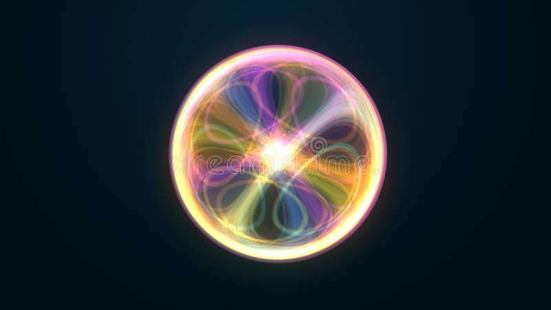 Colorful Energy Ball Sphere Stock Illustration - Illustration of cyber ...