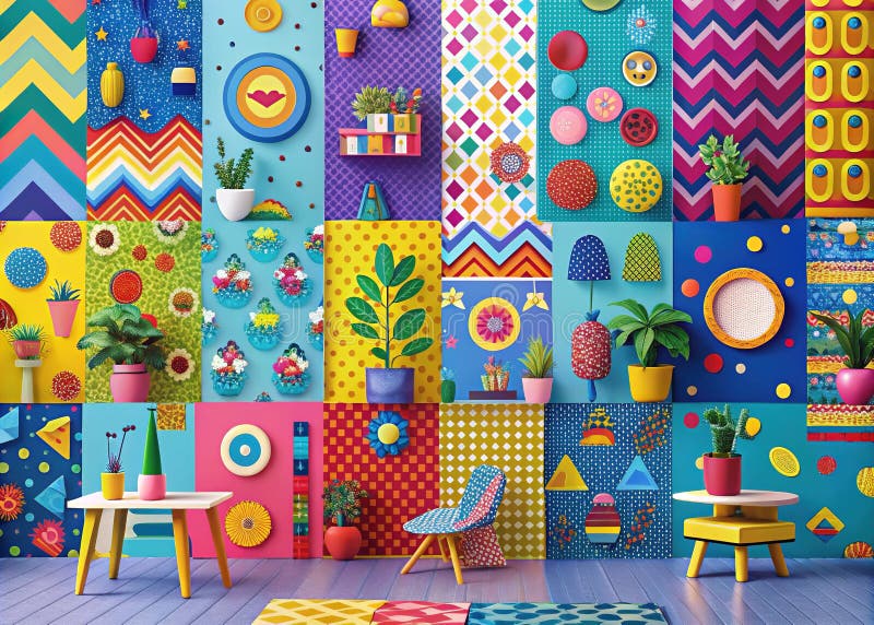 Colorful Engaging Patterned Backdrops for Educational and Creative ...