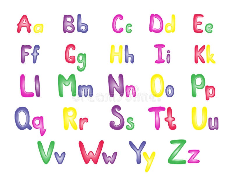 Colorful English alphabet. stock vector. Illustration of modeling ...