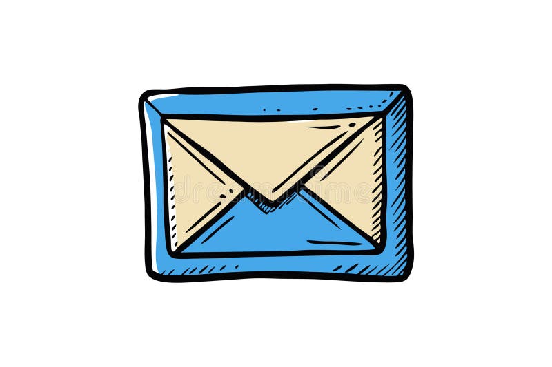 Colorful Envelope Illustrations with Modern Hand Drawn Style, Ideal for ...