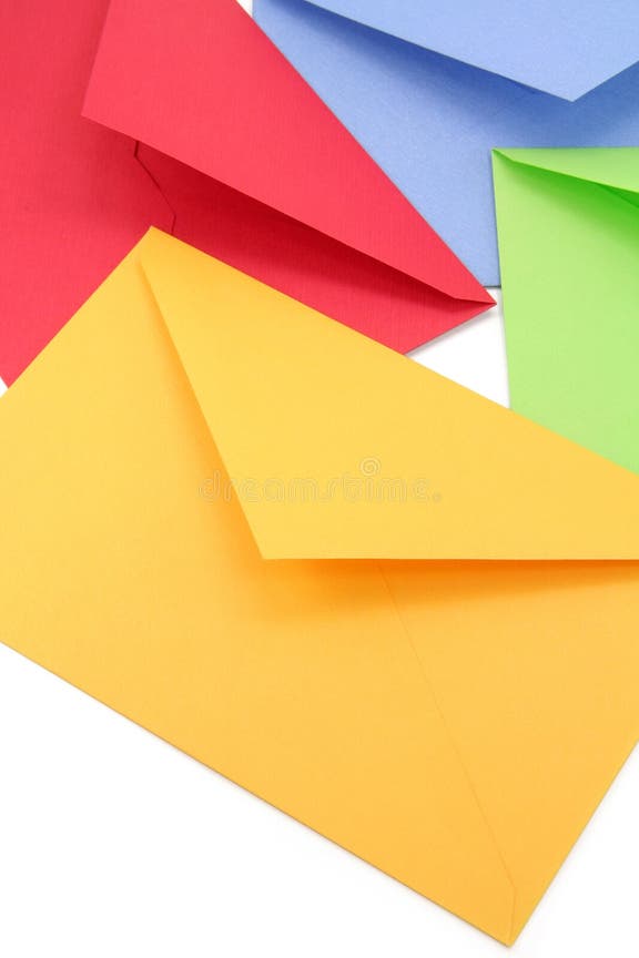 Colorful envelopes stock photo. Image of yellow, mail - 1971174