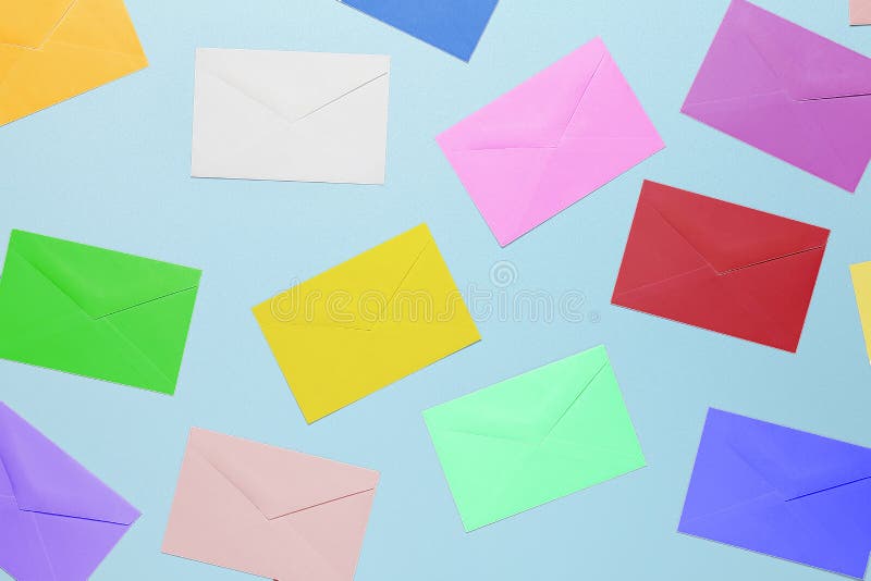 Colorful envelopes stock image. Image of happiness, envelopes - 194996079