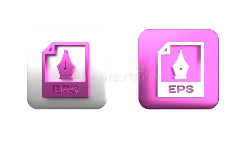 Colorful EPS File Document. Download Eps Button Icon Isolated on White ...