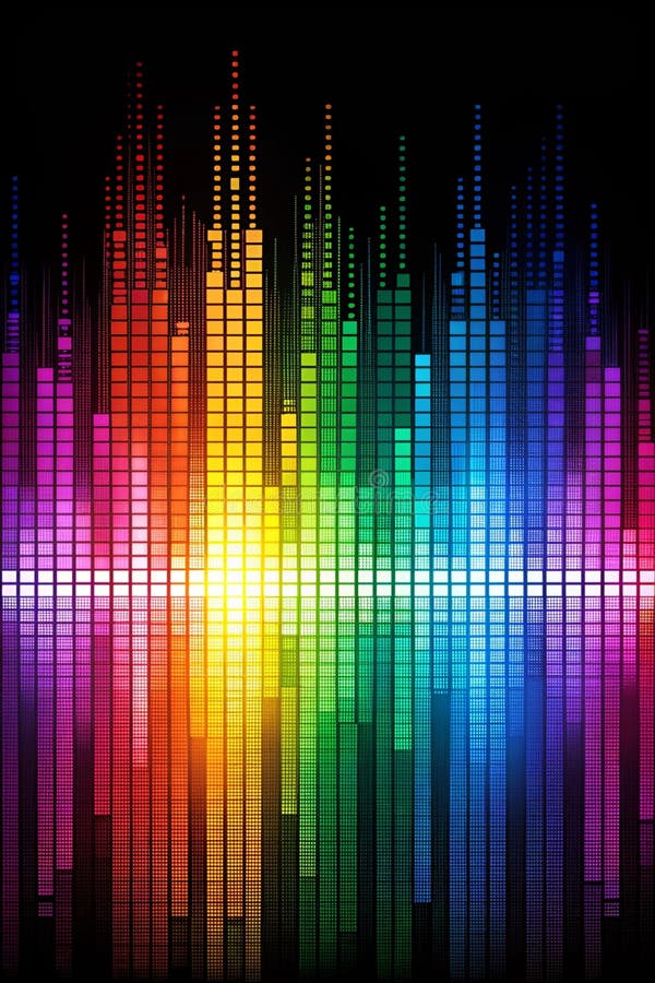 Colorful Equalizer Wave Background Stock Illustration - Illustration of ...