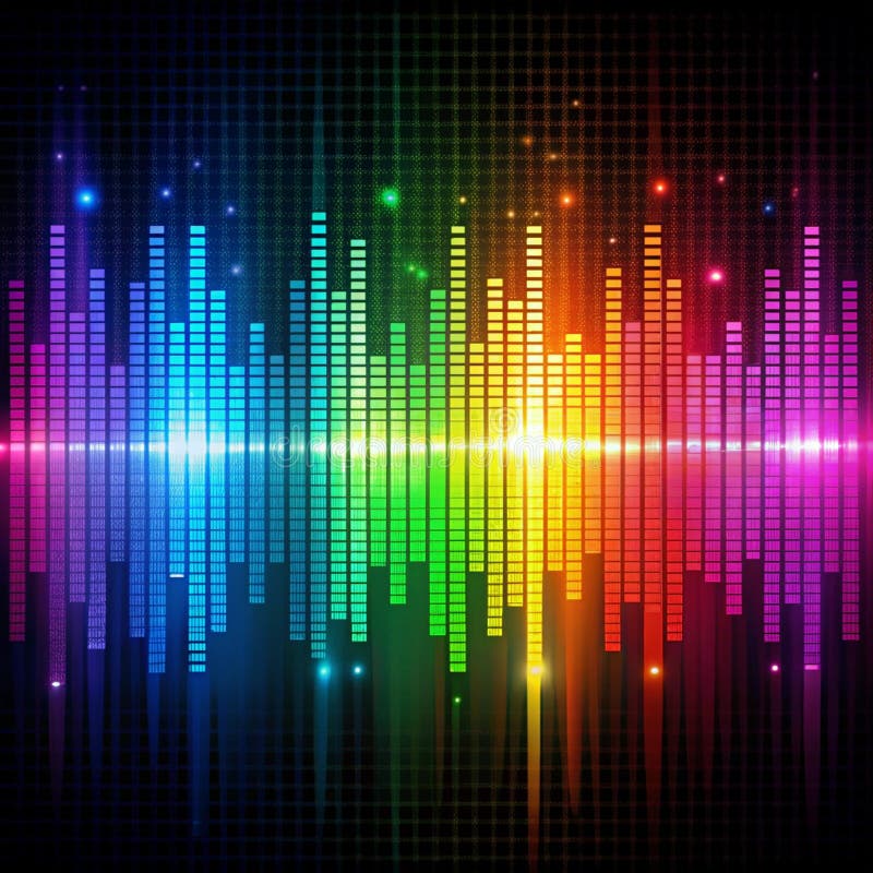 Colorful Equalizer Wave Background Stock Illustration - Illustration of ...