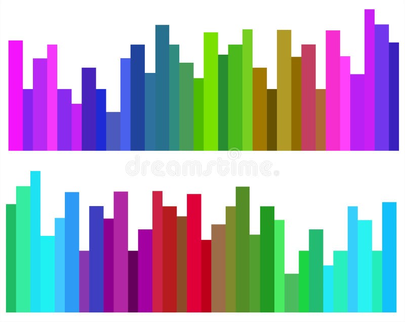 Colorful Equilizer Vertical Bars for Audio Spectrum Graphical ...