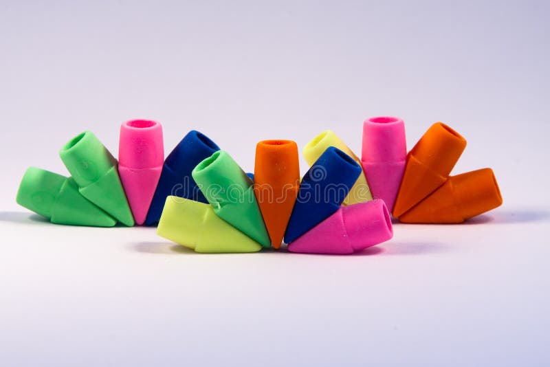 Colorful Erasers stock photo. Image of erasers, yellow - 13135156