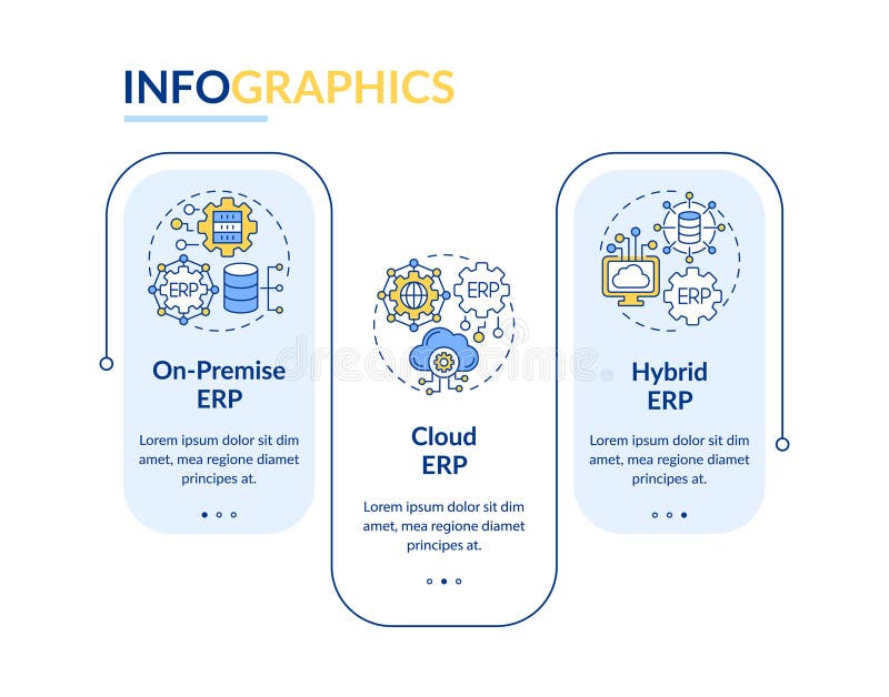 Colorful ERP Layout with Thin Line Icons Stock Vector - Illustration of ...