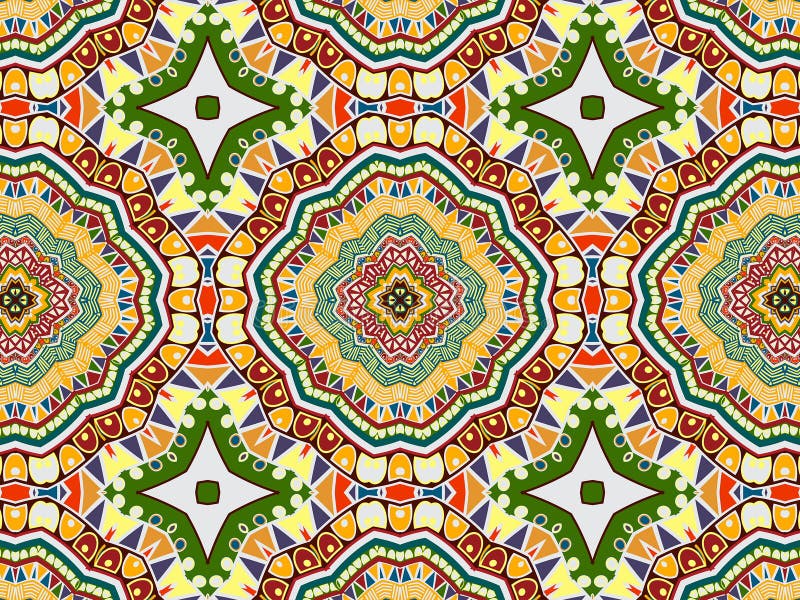 Colorful Ethnic Ornament. Arabesque Style Stock Illustration ...
