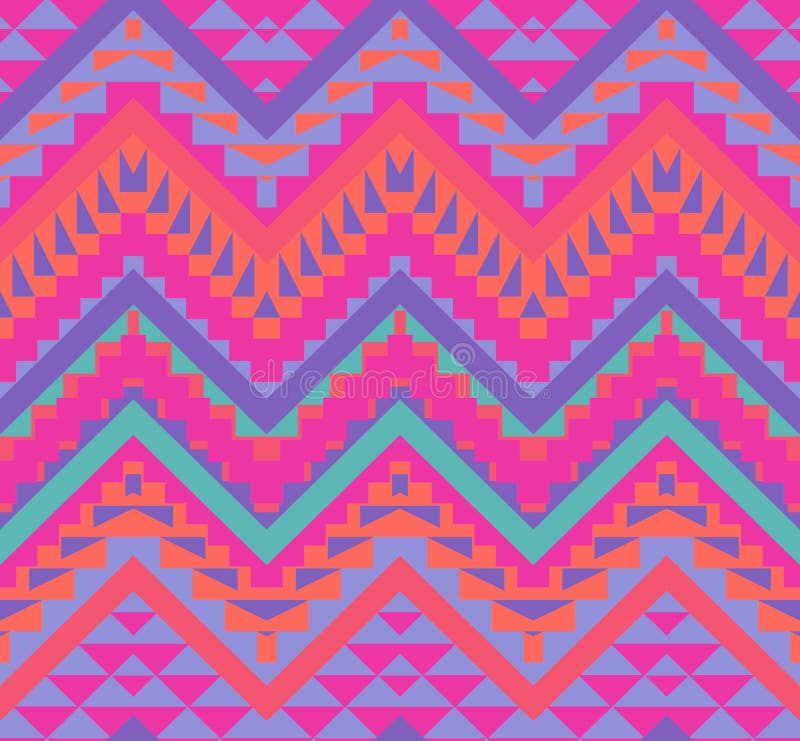 Colorful ethnic pattern stock vector. Illustration of folk - 56793879